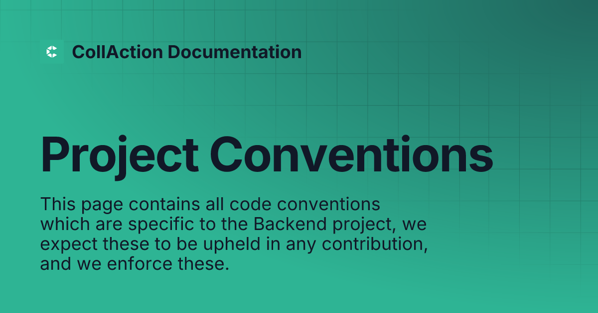 Project Conventions | CollAction Documentation